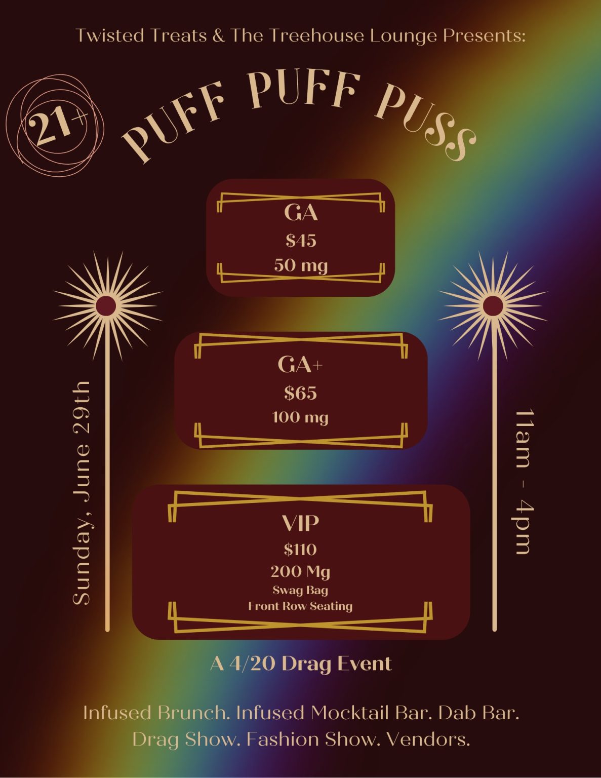 Puff Puff Puss Drag Brunch – The Treehouse Lounge